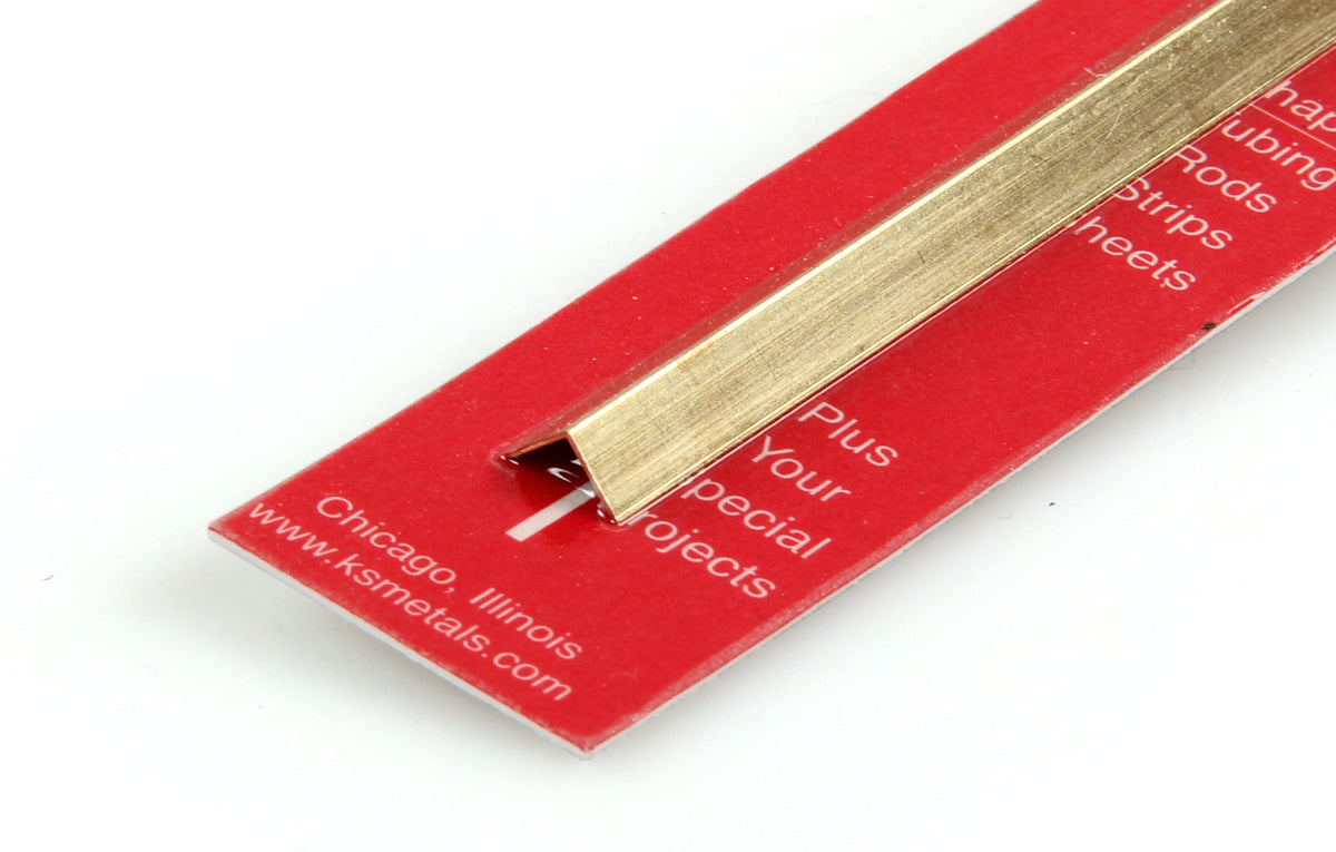 .250in (1/4) Brass Angle, .014in Wall (300mm long) — K&S Metals UK