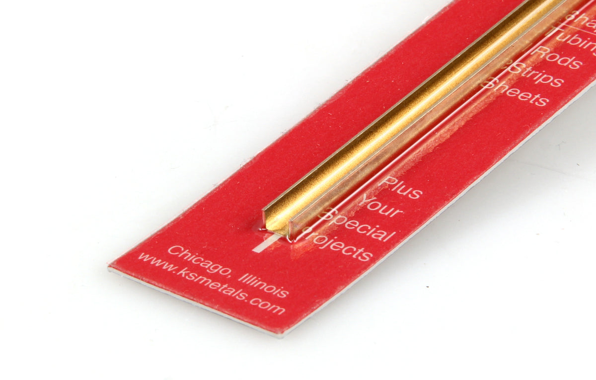 .188in (3/16) Brass C-Channel, .014in Wall (300mm long) — K&S Metals UK