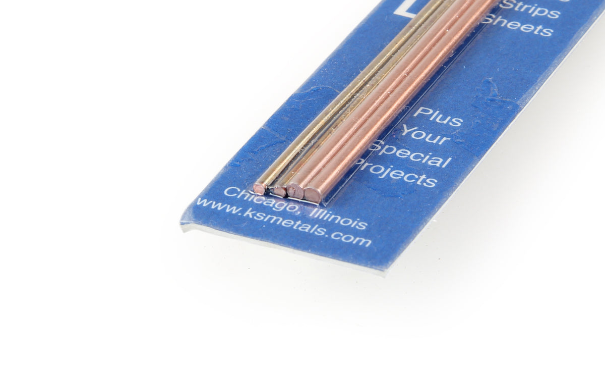 .063in (1/16), .094 (3/32) Soft Bendable Copper Rod (12in long) (4 pcs ...