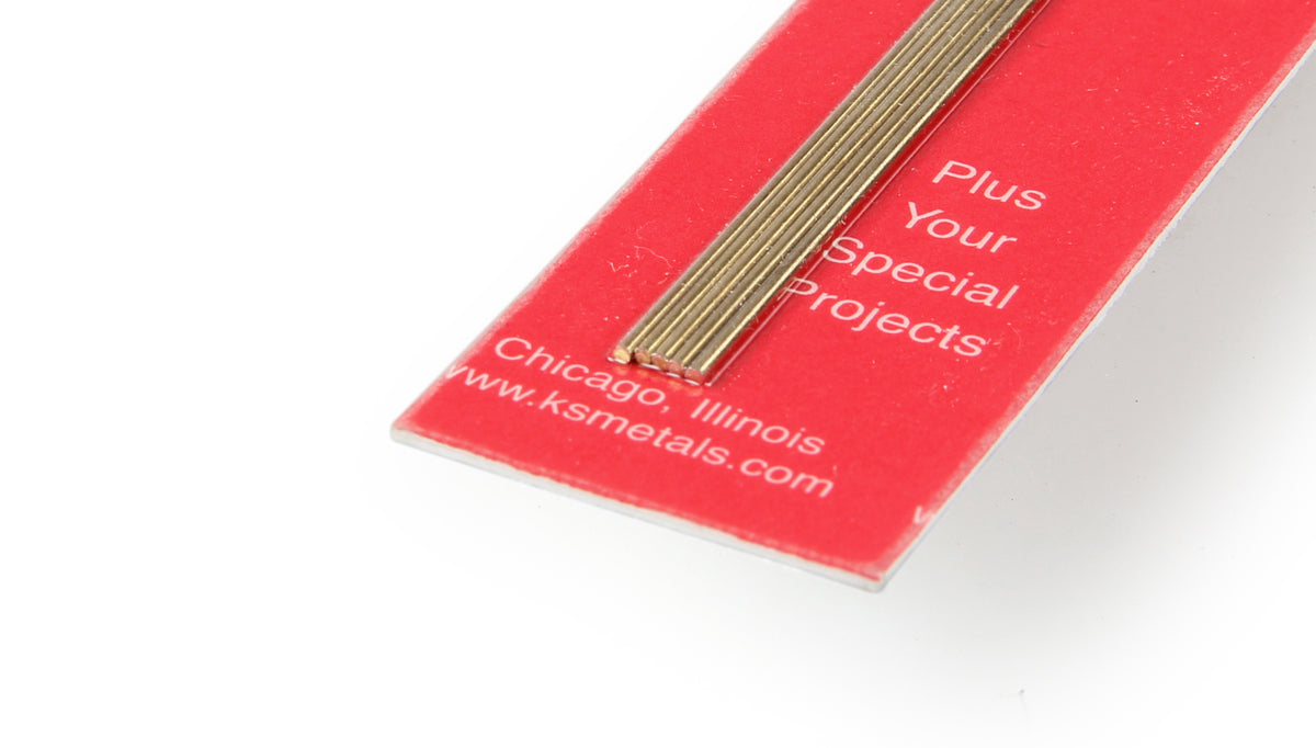 1mm Brass Round Rod (300mm long) (5 pcs) — K&S Metals UK